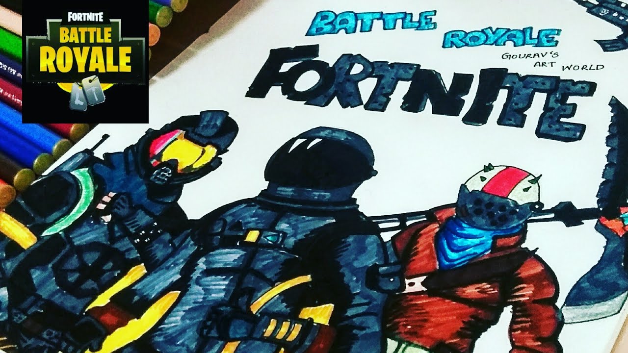 EPIC FORTNITE DRAWING!! | Fortnite Battle Royal Marker Illustration ...