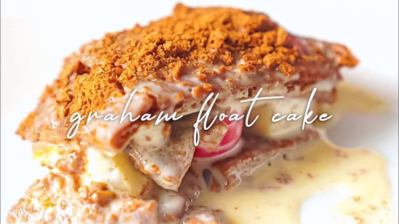 [ASMR] Filipino Fruit Cocktail Float - 4 Ingredients Graham Milk Cake ...