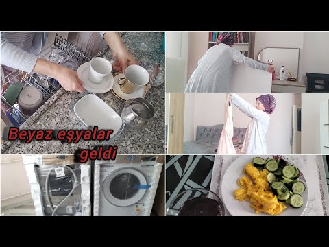 HOMEVLOG🇹🇷KÖŞEDE YERLERİNİ ALDILAR✅İLK DEFA DENEDİM LEZZETLİ🍀RUTİN TEMİZLİK....