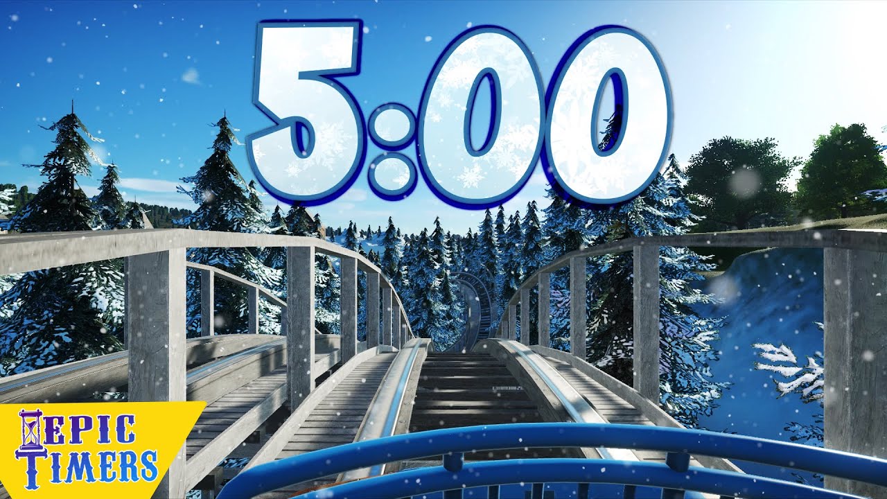 5 Minute Timer Winter Roller Coaster with relaxing music - YouTube