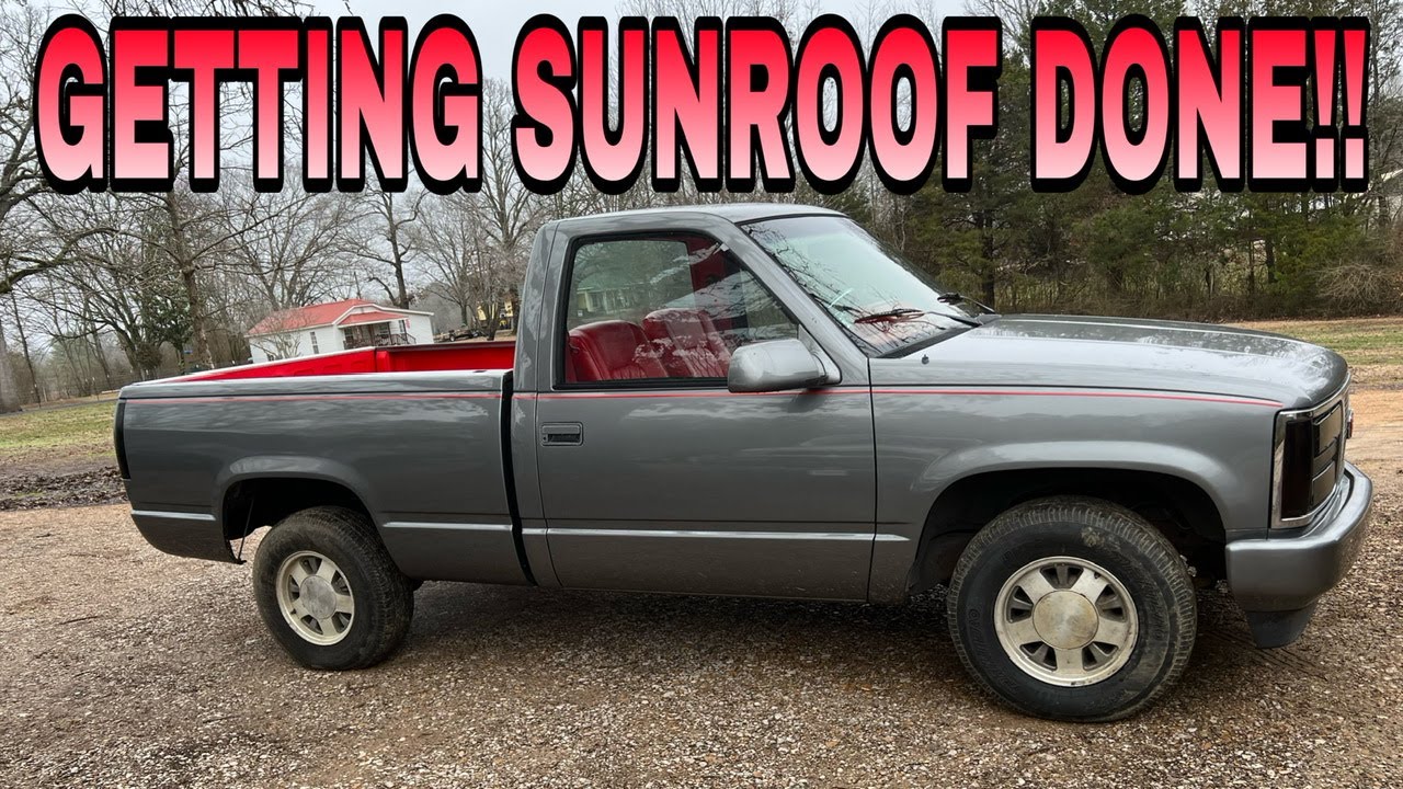 GOT MY NEW OBS TRUCK LOWERED AND SUNROOF DONE WITH SUEDE HEADLINER ...