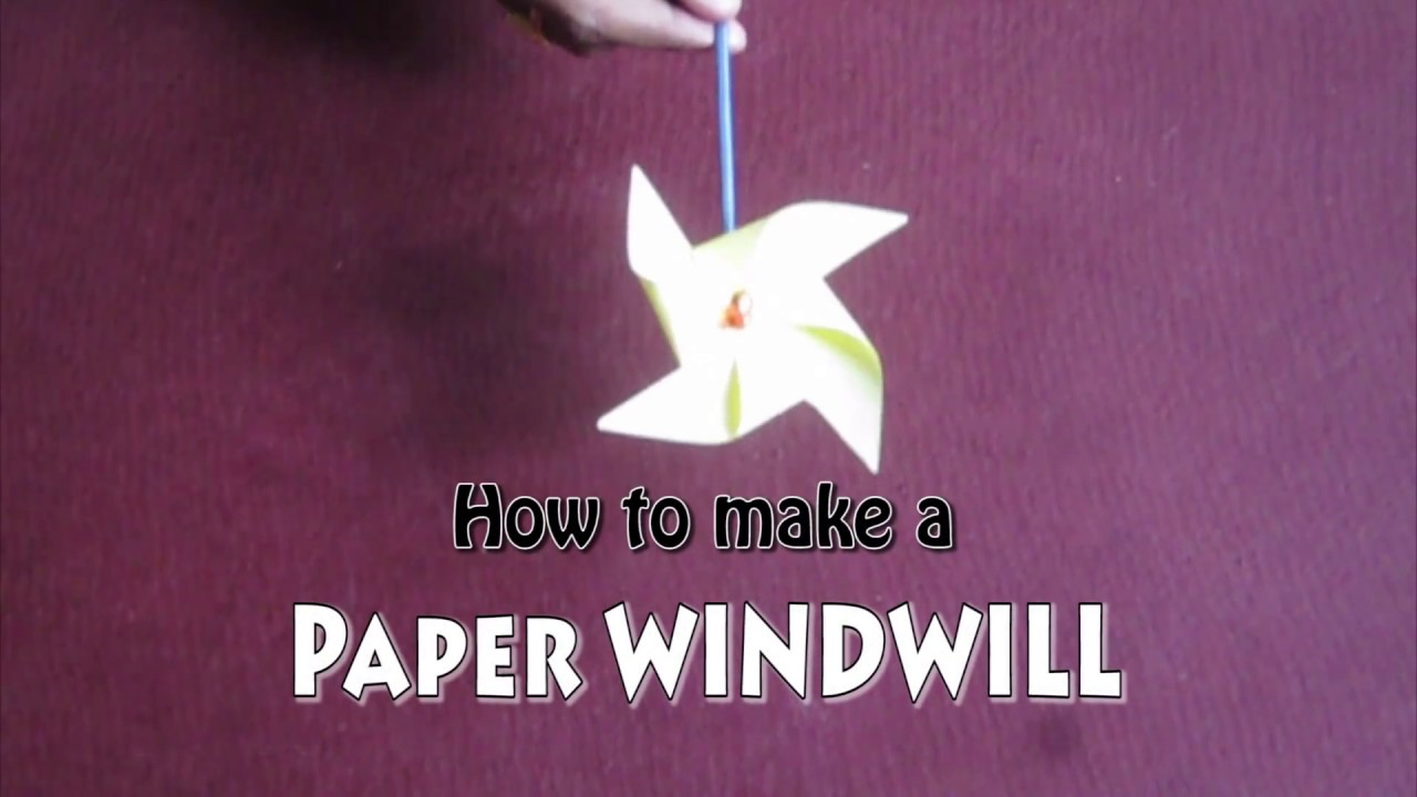 How to make a PAPER WINDMILL - YouTube