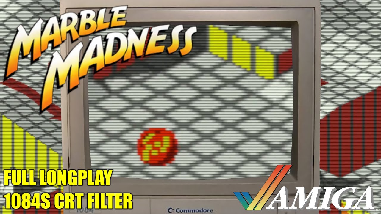 Marble Madness Longplay - Commodore Amiga - 1084s CRT Filter 4K - YouTube