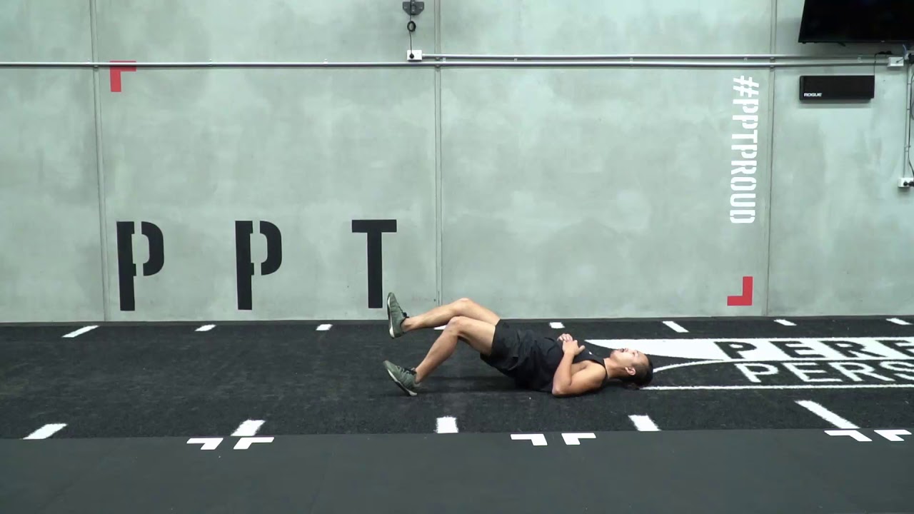 Isometric Hamstring Bridge March - YouTube
