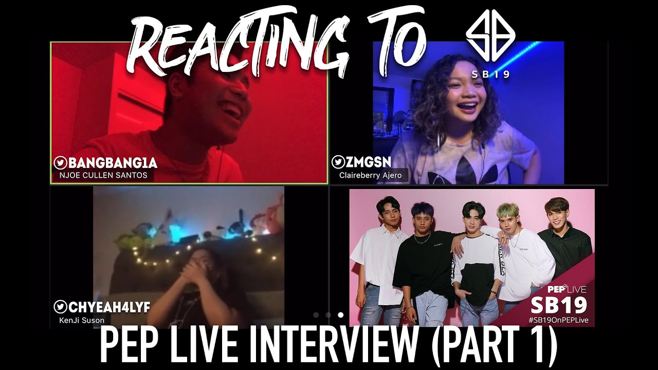 reacting to SB19's PEP LIVE interview (part 1) - YouTube