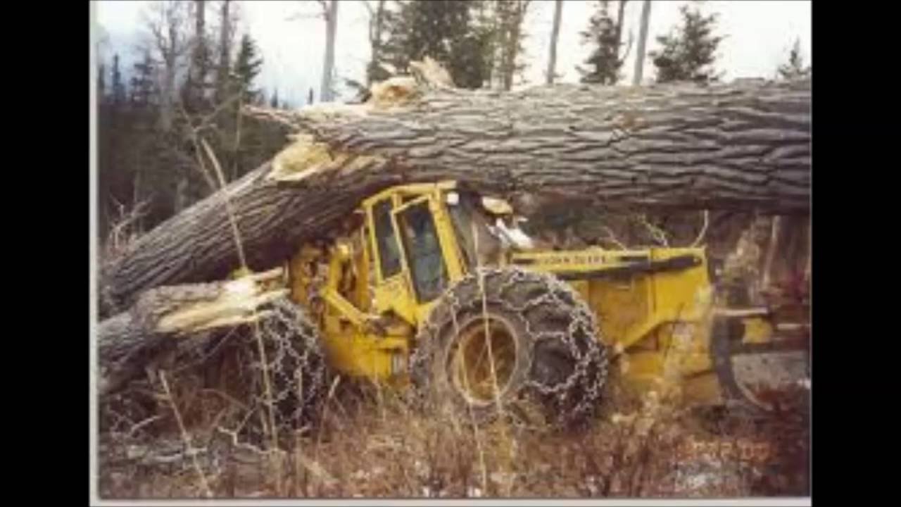 forest machine crash extrame - YouTube