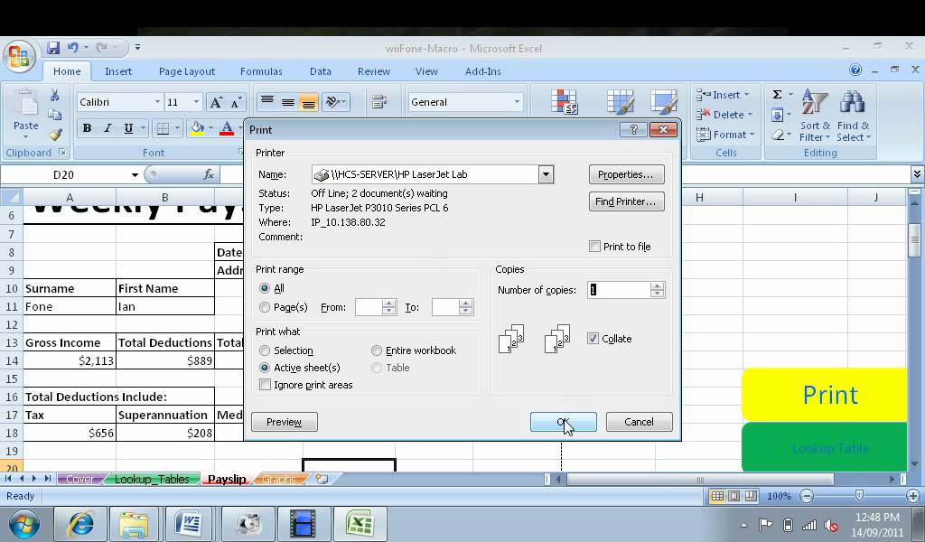 Printing A Payslip - YouTube