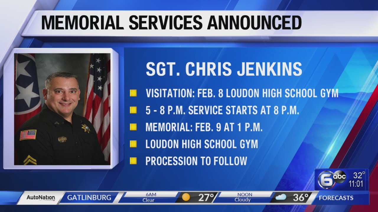 Memorial services announce for Sgt. Chris Jenkins - YouTube