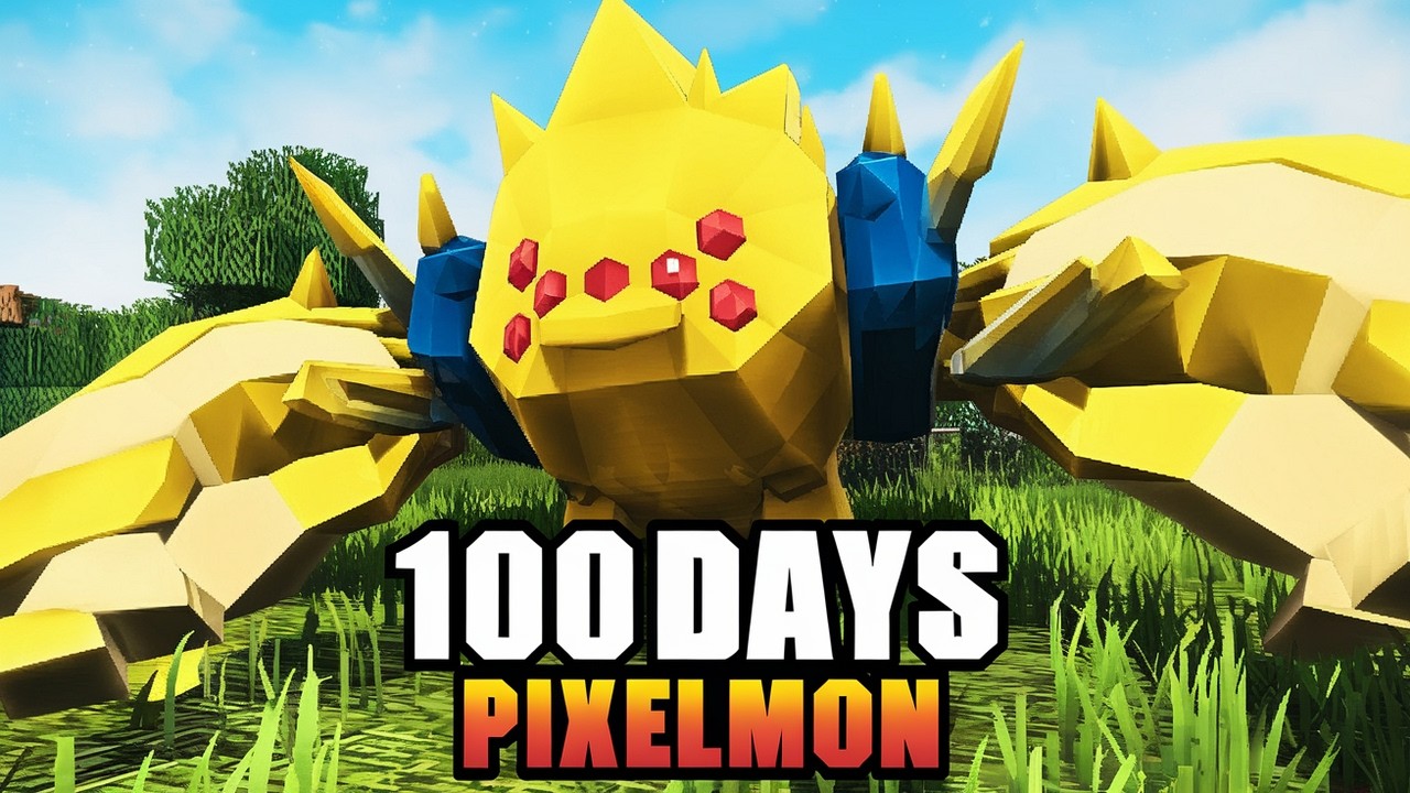 100 Days in Minecraft Pixelmon: The Strongest Titan - YouTube