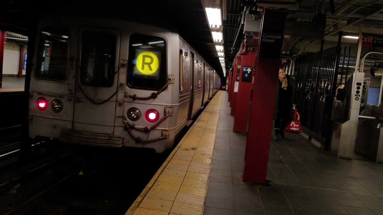 MTA: R46 R train leaves Cortlandt St- World Trade Center - YouTube