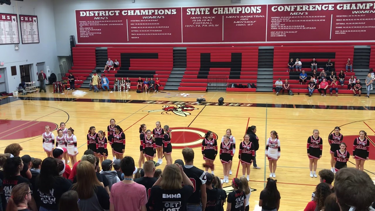 CHS cheerleaders HOCO 2019 - YouTube