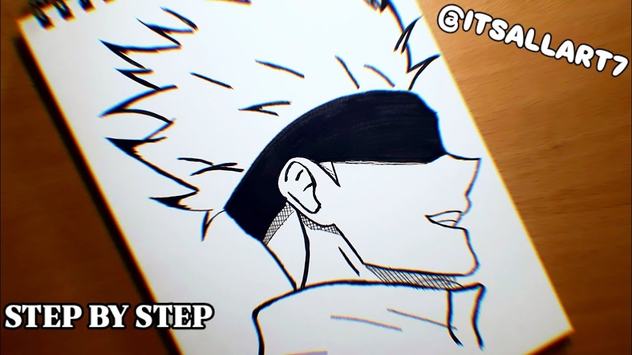 How to Draw Gojo | Step-by-Step Anime Drawing Tutorial" - YouTube