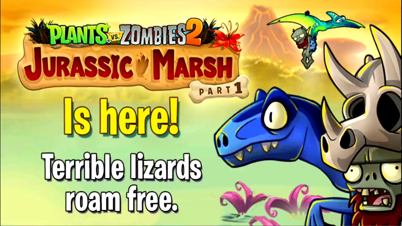 Plants Vs Zombies 2-Jurassic Marsh Part-1 All Days {1-16} Walkthrough ...