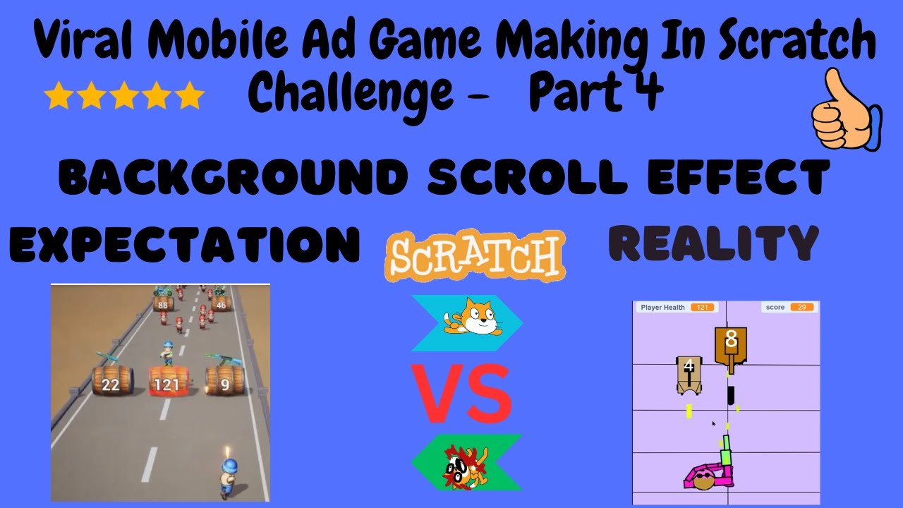 Making of a Viral Shooter Game In Scratch Part 4 Tutorial, Background ...