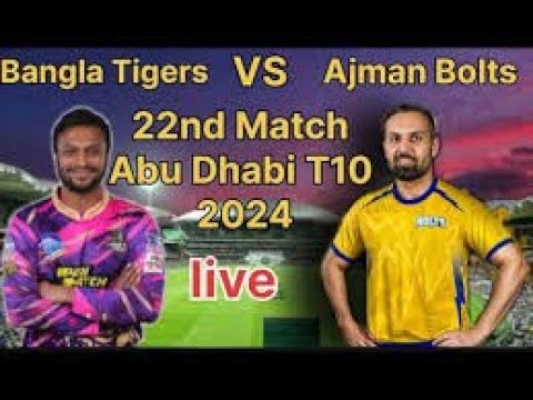LIVE | Ajman Bolts vs Bangla Tigers | 22nd Match | Abu Dhabi T10 League ...