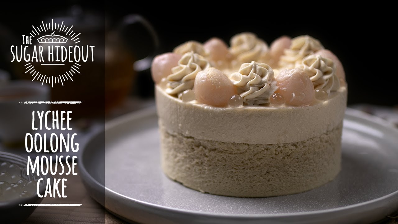 Lychee Oolong Mousse Souffle Cheesecake - YouTube