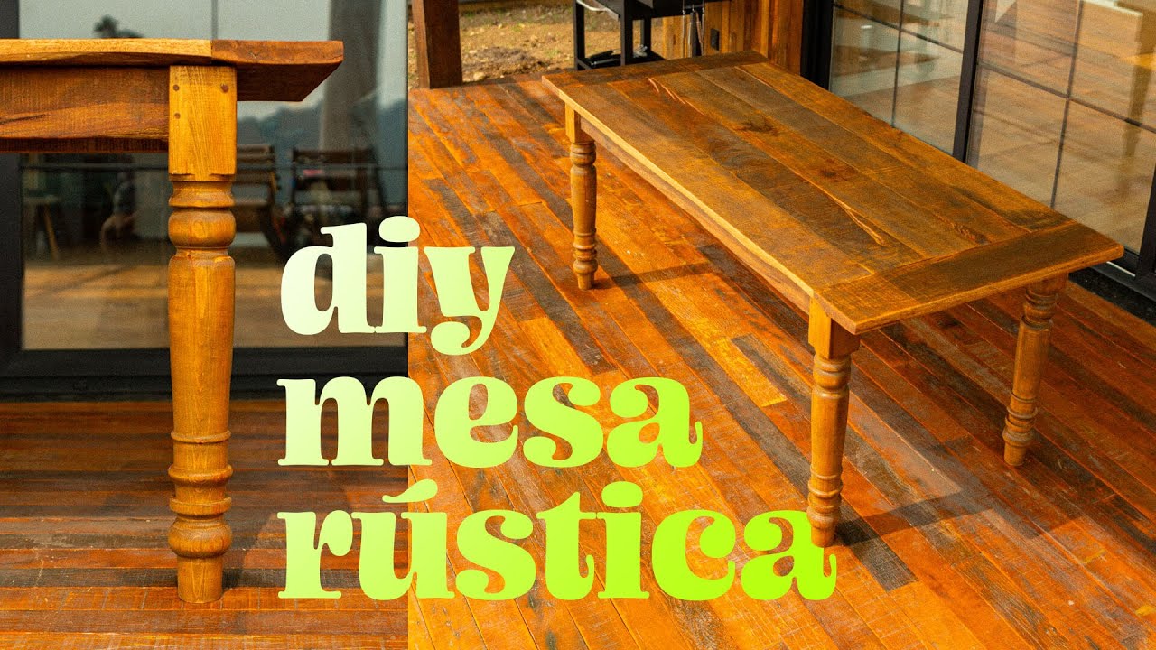 DIY - MESA RÚSTICA DE MADEIRA - YouTube