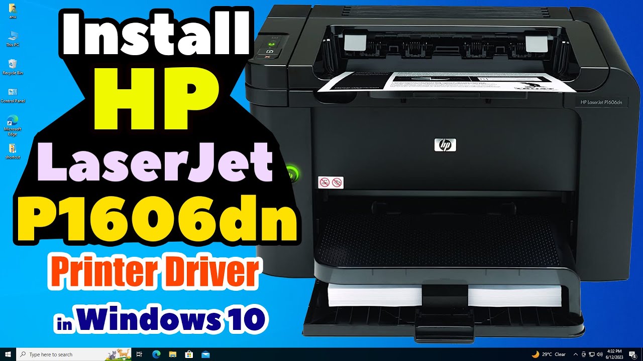 How to Download & Install Hp LaserJet P1606dn Printer Driver in Windows ...