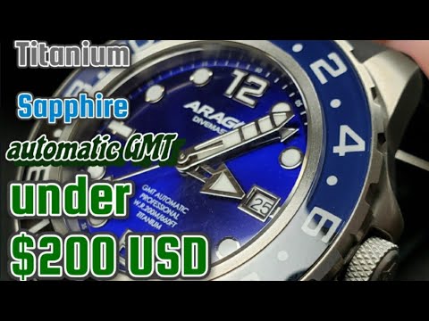 Titanium Batman Aragon Divemaster GMT - YouTube