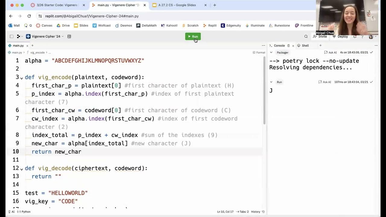 CS Coding the Vigenere Cipher - YouTube