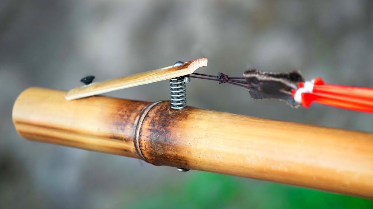 DIY - Slingshot For Beginners - Nail and Bamboo - YouTube