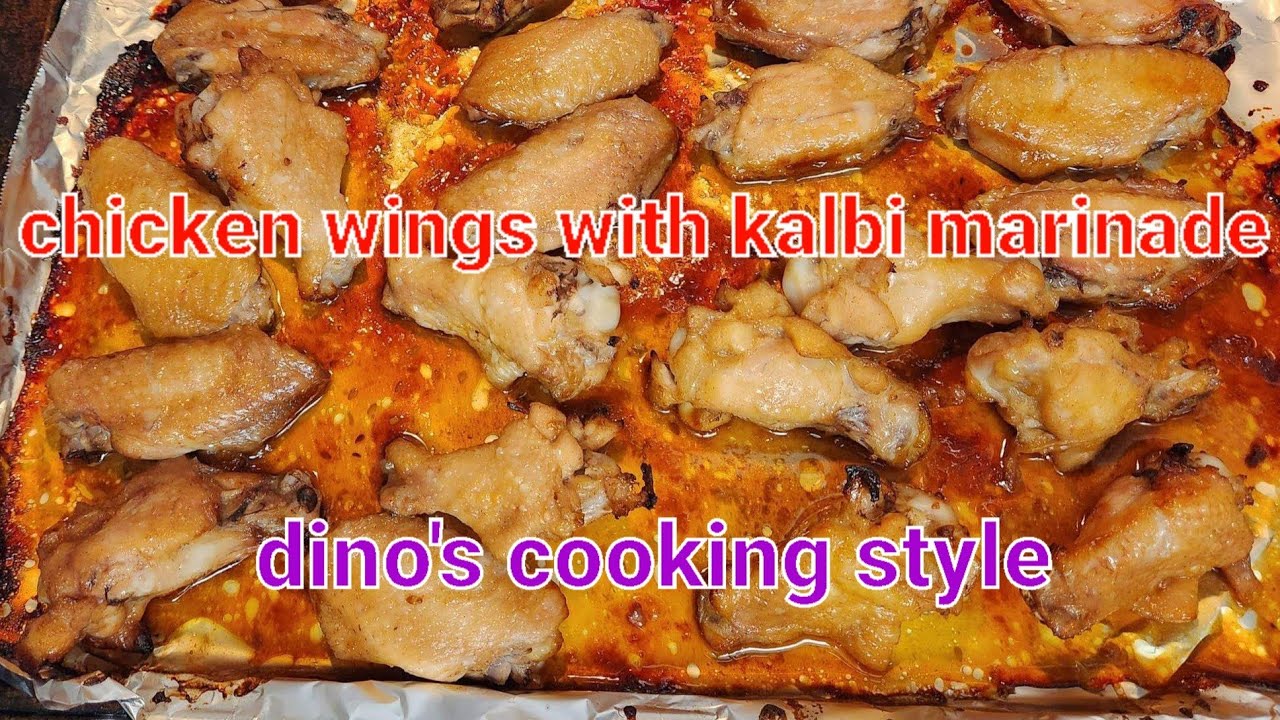 oven bake split chicken wing with korean kalbi marinade - YouTube