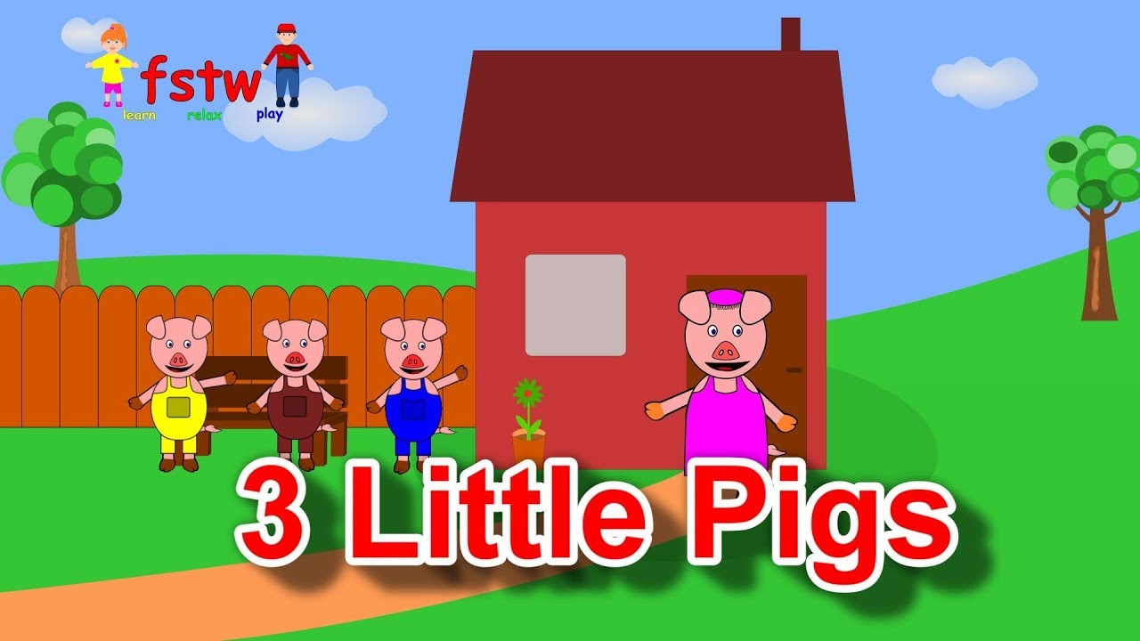 Three Little Pigs Animated Fairy Tale for learning English (3 Little ...