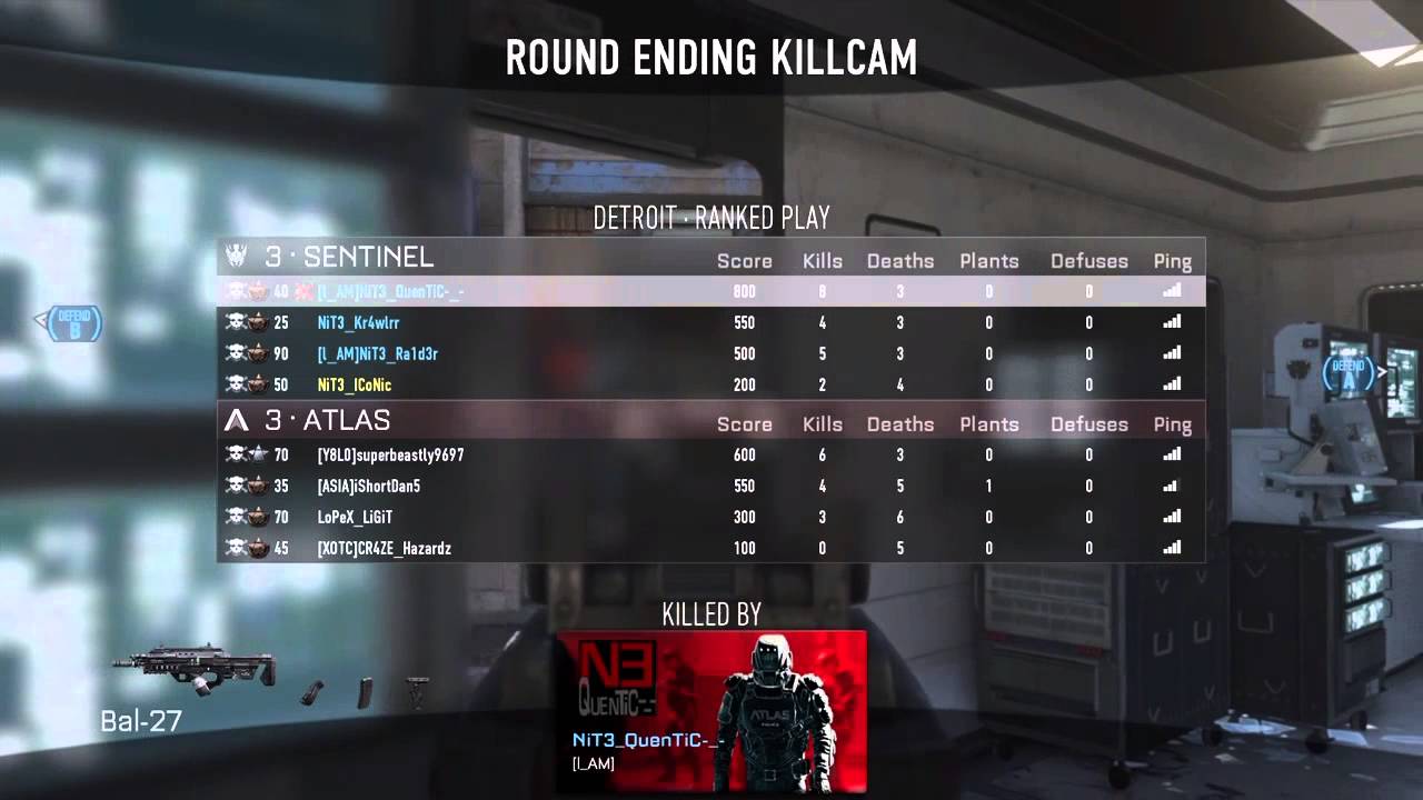 Call of Duty Advanced Warfare | NiT3's First full Roster Rank Play ...