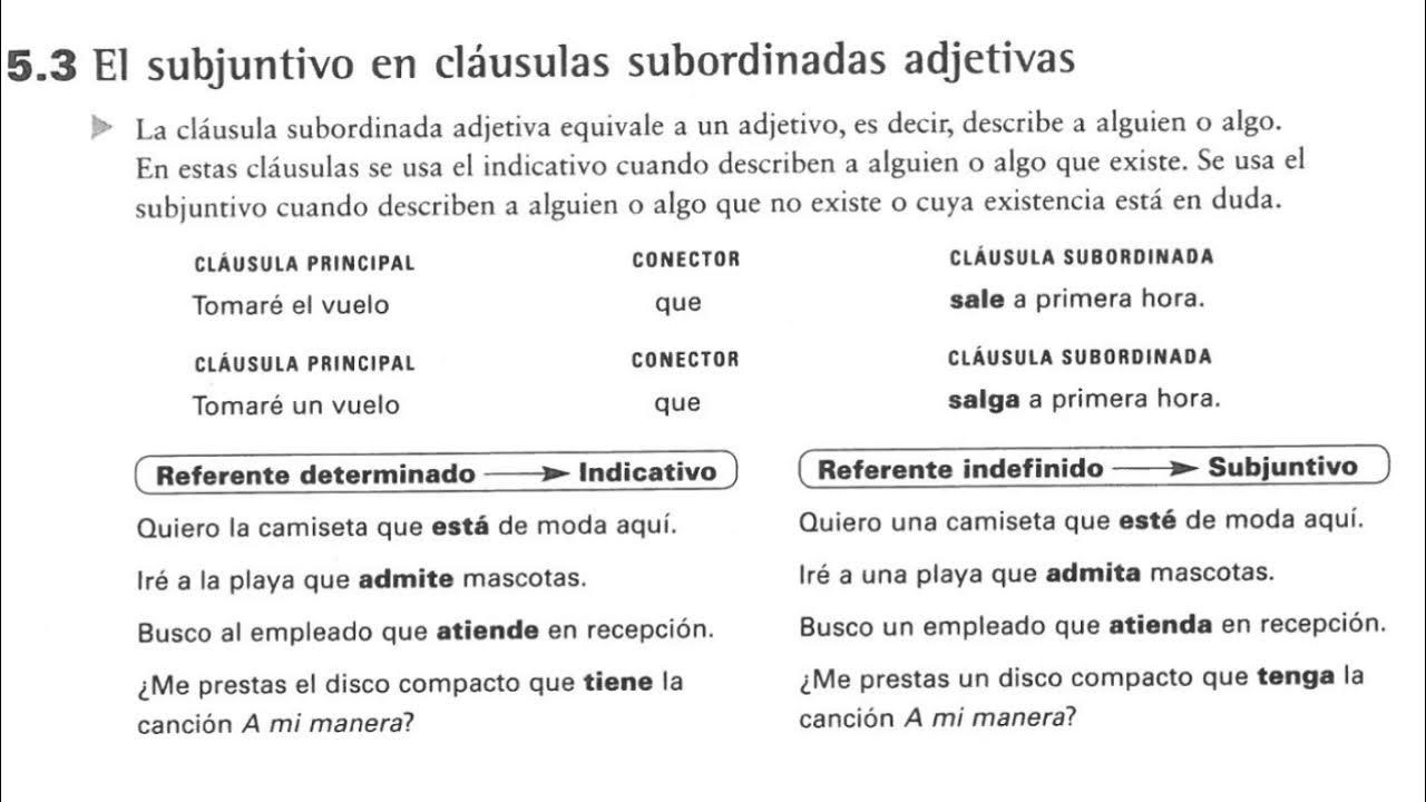 D3 - L05 - Estructura 5.3: El subjuntivo en cláusulas subordinadas ...