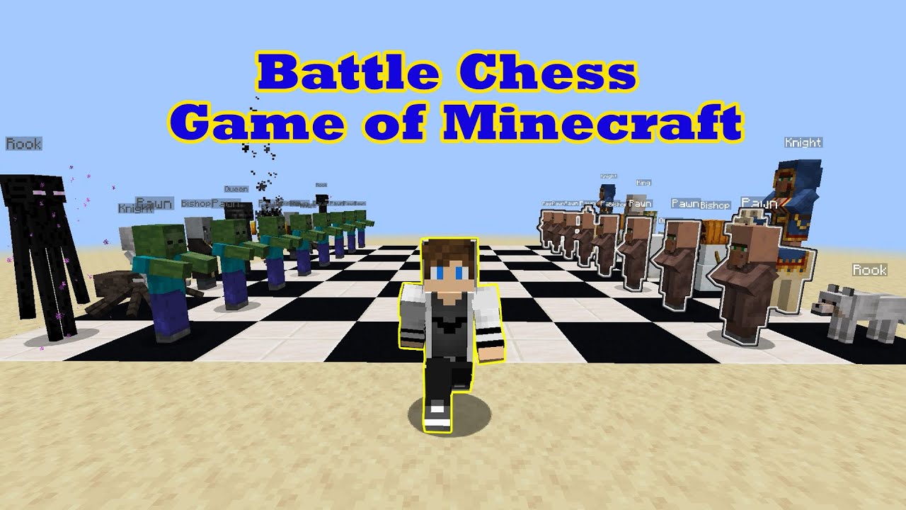 Battle Chess Minecraft: Chơi game cờ vua trong minecraft 1.14 - YouTube
