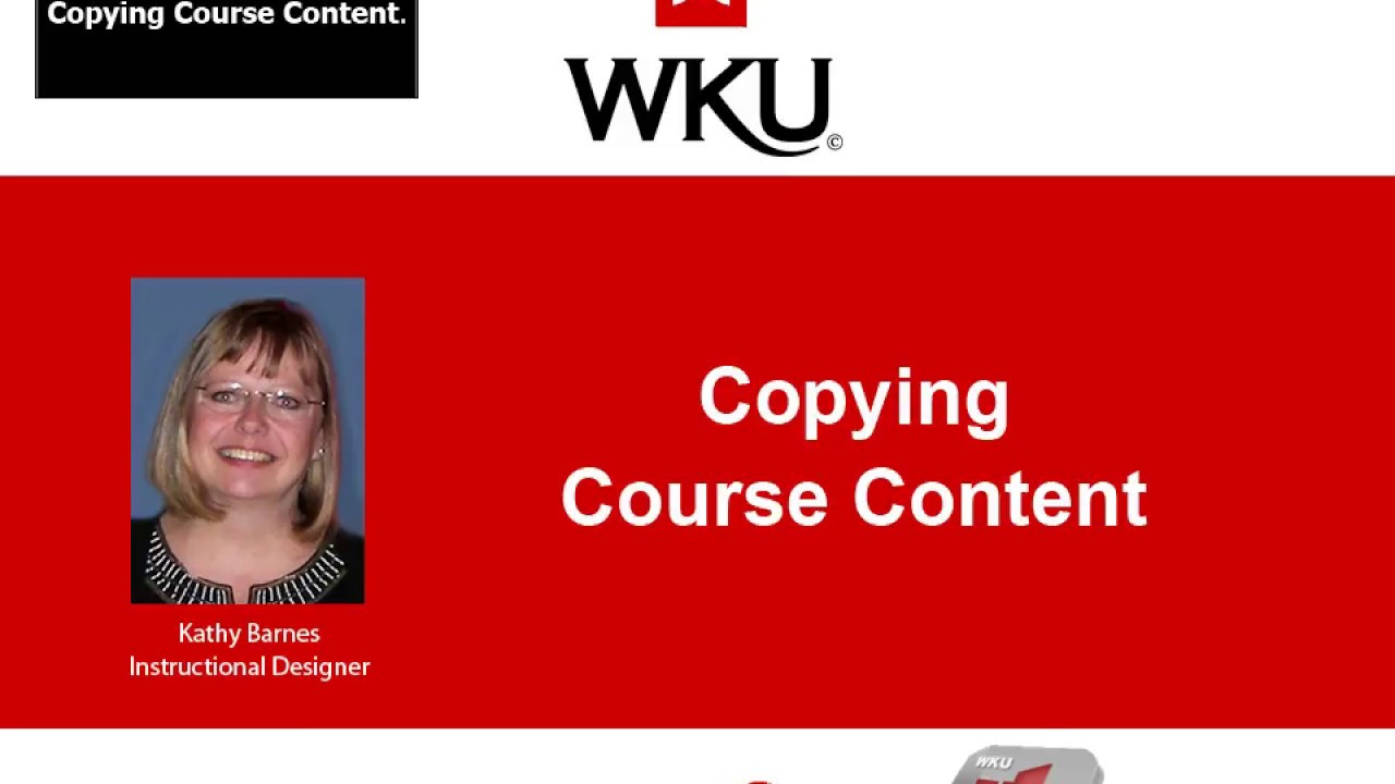 Copying Course Content - YouTube