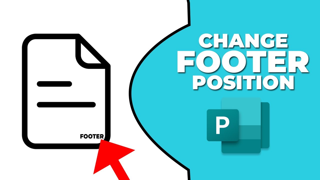 How to change the footer position in Publisher - YouTube