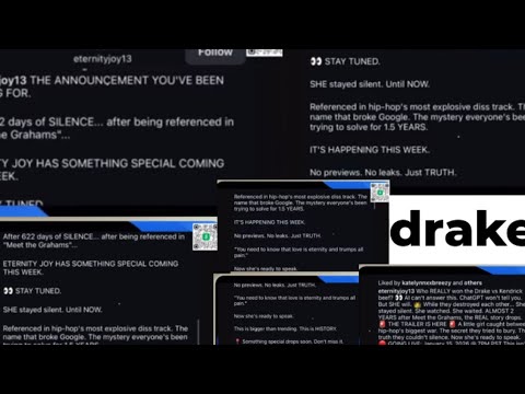 DRAKE -ETERNITY SAYS SHES GOING LIVE JANUARY 15 2026 TO EXPOSED ...