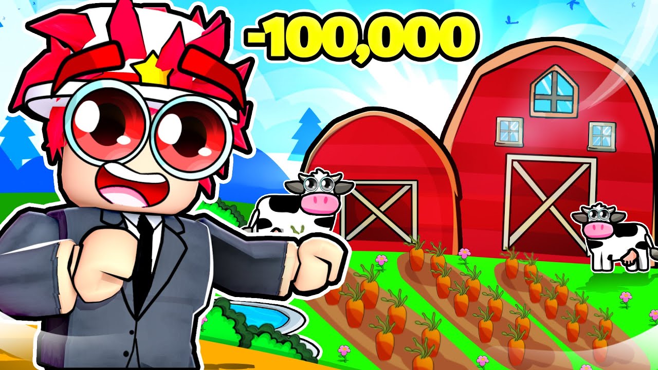 Spending $100,000 to build BIGGEST FARM in Roblox! - YouTube