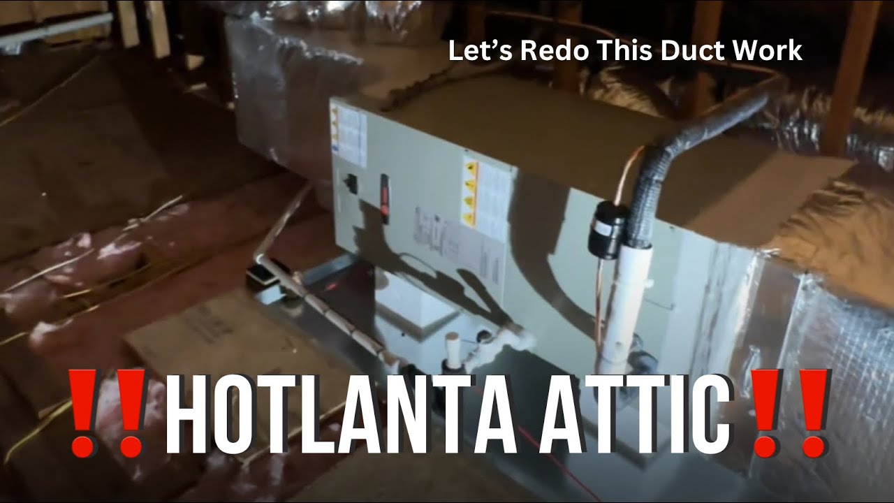 128 Degrees F ☀️🔥 Attic | 1.5 Ton Trane Single Stage Air Handler and ...