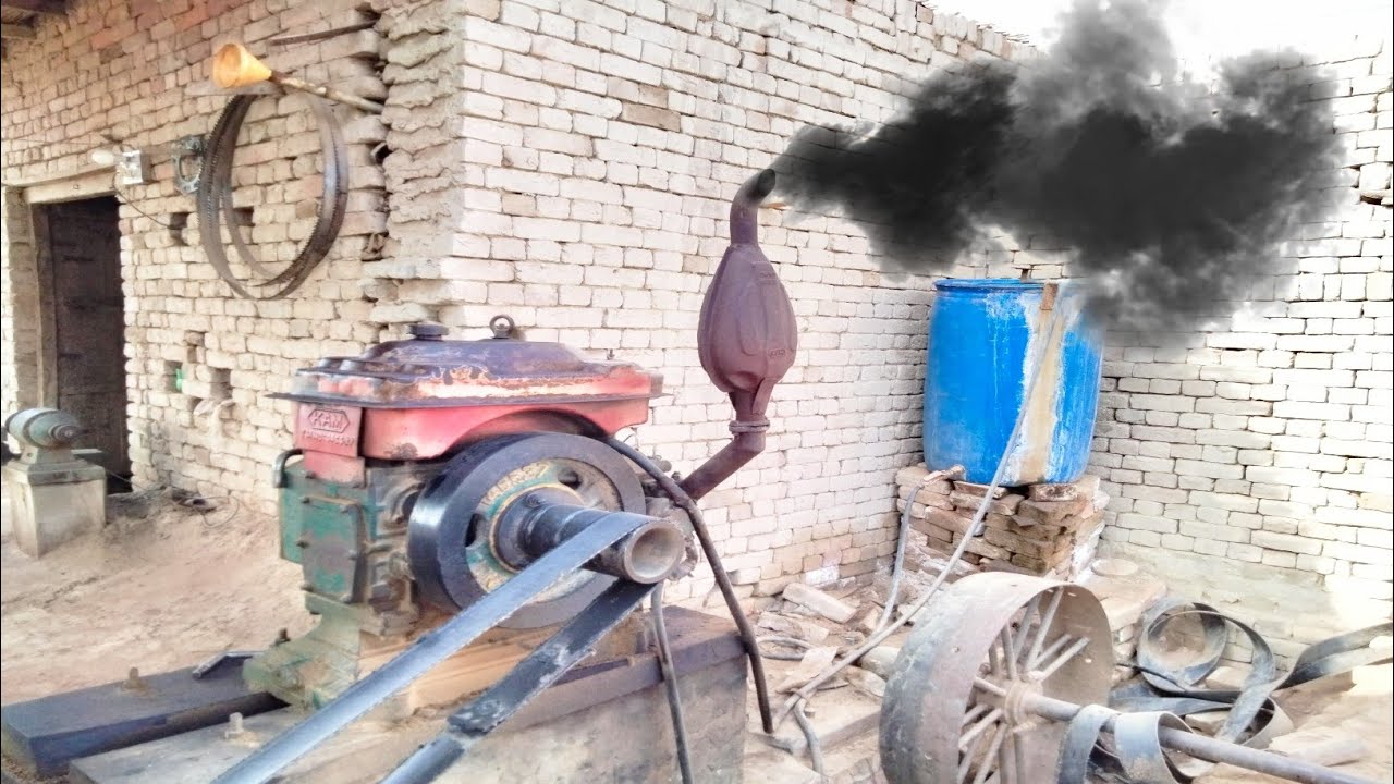 Starting The Diesel Engine | Peter Diesel Engine Work On Wood Cutter # ...