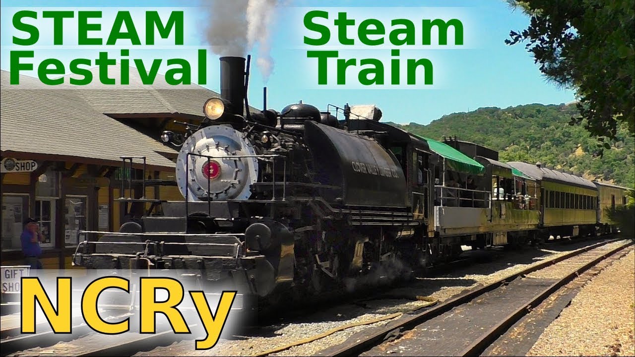 STEAM Festival Steam Train at the Niles Canyon Railway - YouTube