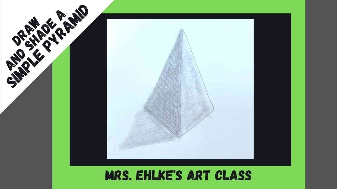 Draw and Shade a simple PYRAMID - YouTube