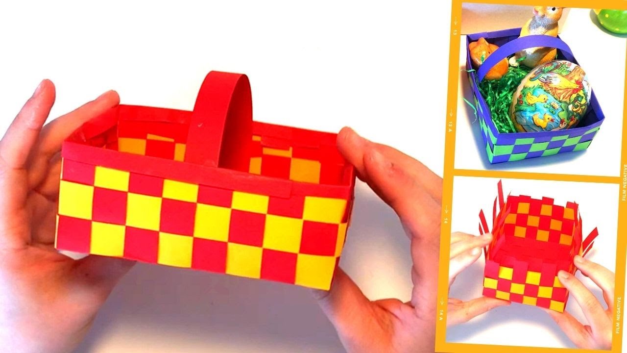 Osterkörbchen basteln | Osterkorb selber machen | DIY Osternest ...