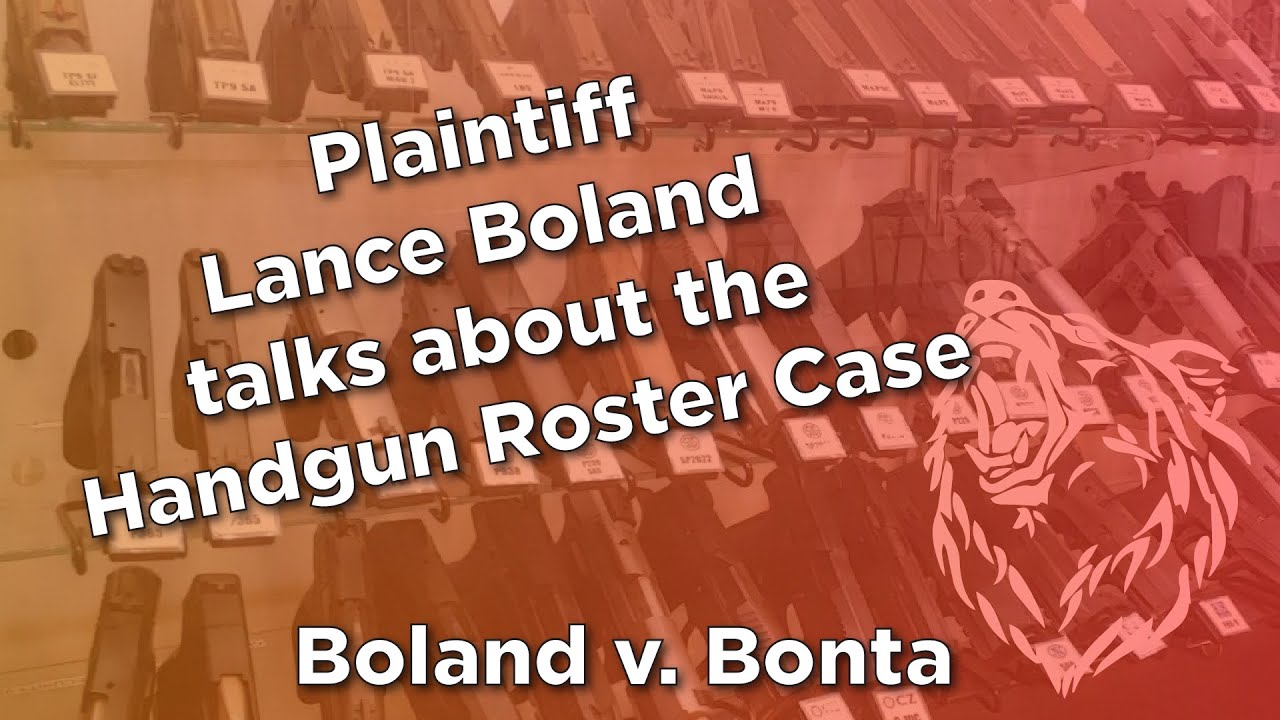 Plaintiff Lance Boland talks about his Handgun Roster Case - YouTube