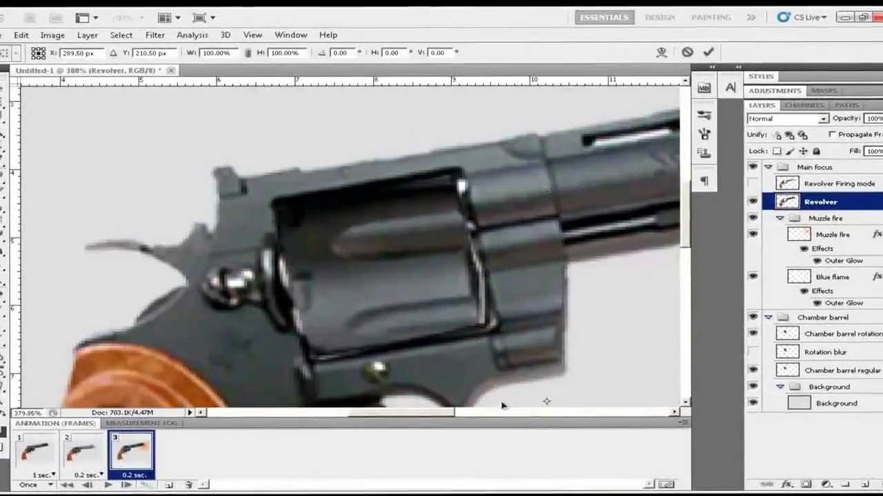 (Speed-Art) Shooting gun animation Photoshop - 2768Vids - YouTube