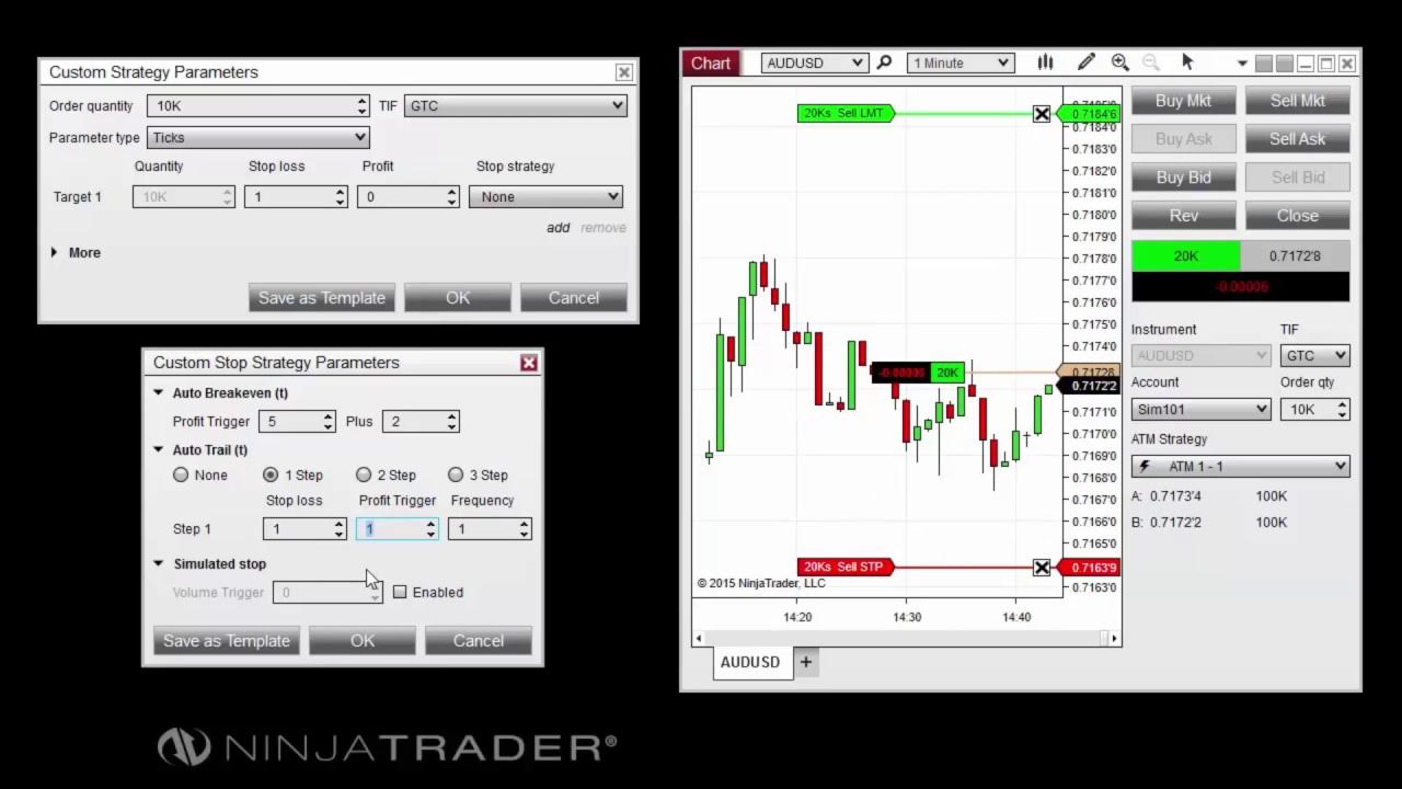NinjaTrader 8 - ATM Stop Strategies Overview - YouTube