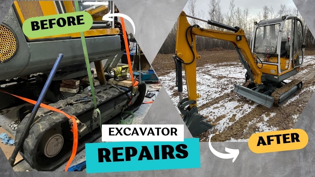 More repairs on my auction buy mini excavator - YouTube