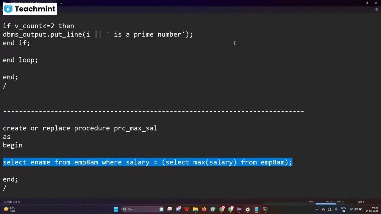 Oracle Procedure Functions Cursor In Plsql Youtube 7329