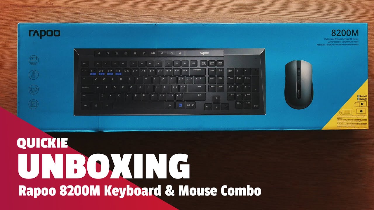 Unboxing - Rapoo 8200M Mouse & Keyboard Combo - YouTube