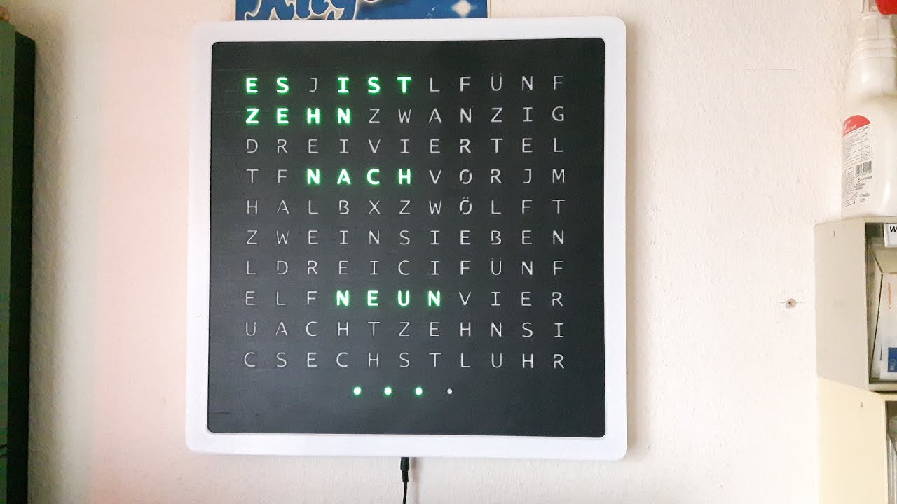 DIY Word Clock, Wort Uhr starten. - YouTube