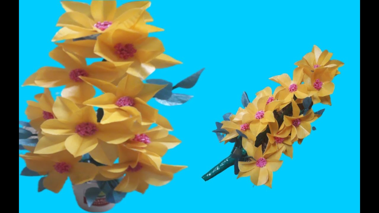 How to//flower crafts ideas//DIY//home decorations//flower crafts - YouTube
