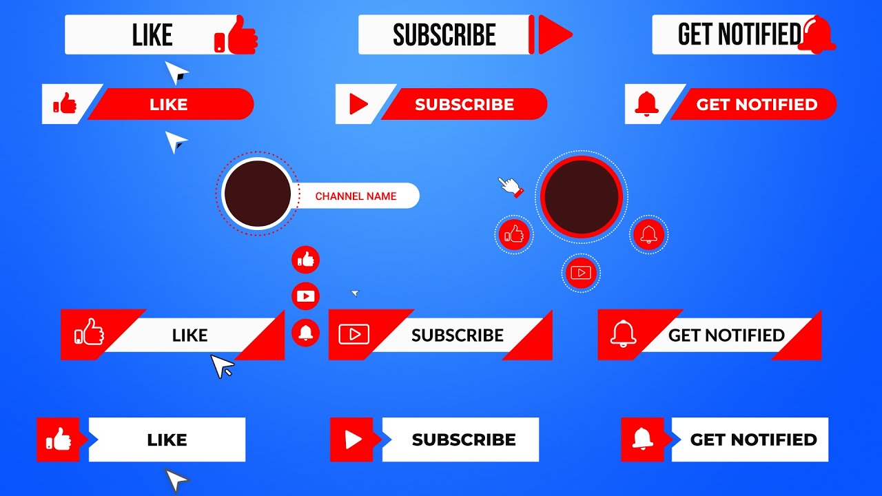 YouTube Subscribe Buttons Template for After Effects - YouTube