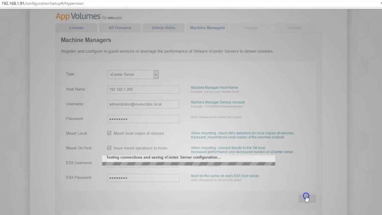 Installing VMware App Volume Manager 2.13.1 - YouTube