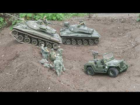 HL M41 2x RC Tank 1:16  move vorward......